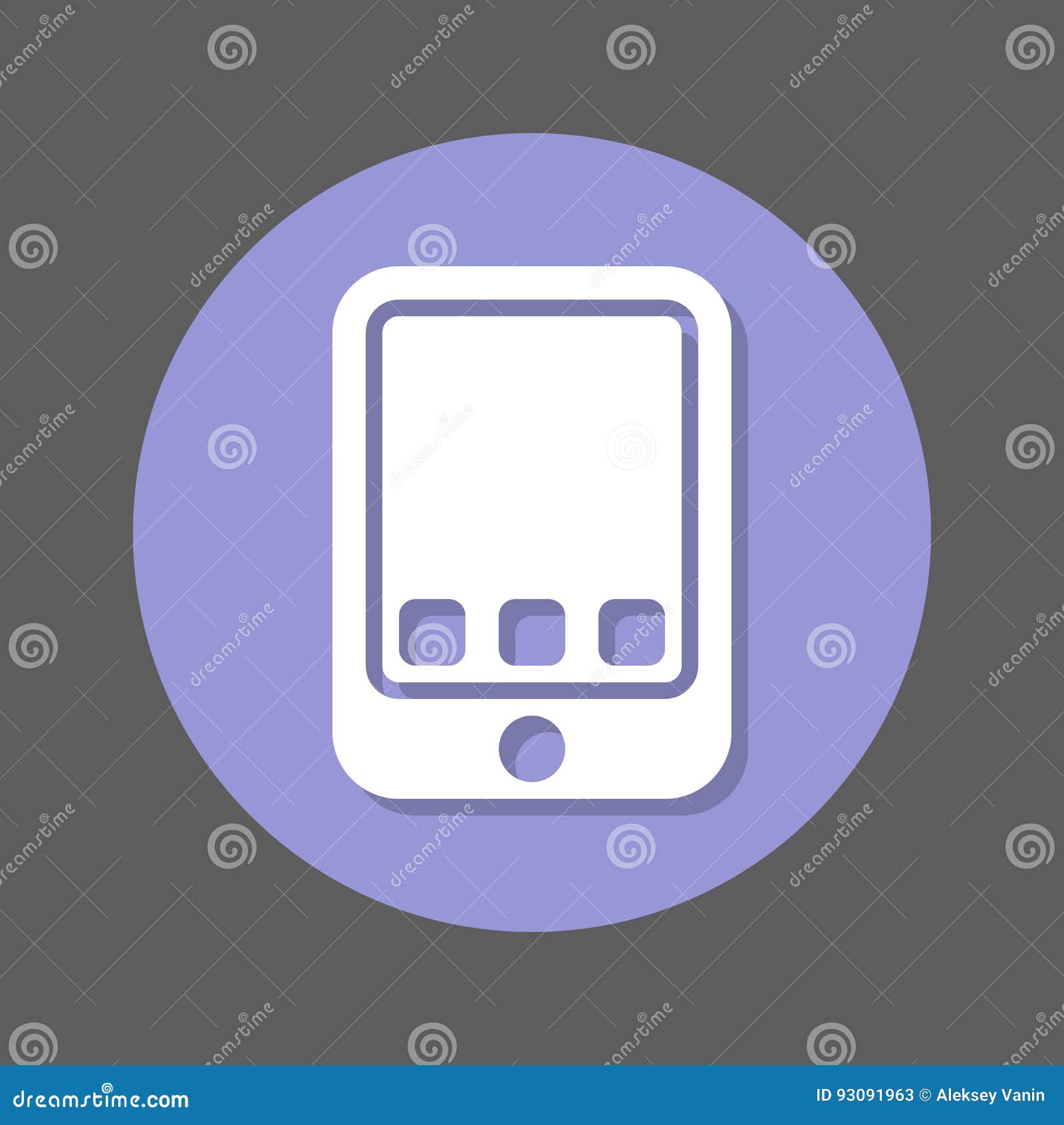 Tablet Computer, Gadget Flat Icon. Round Colorful Button, Circular ...