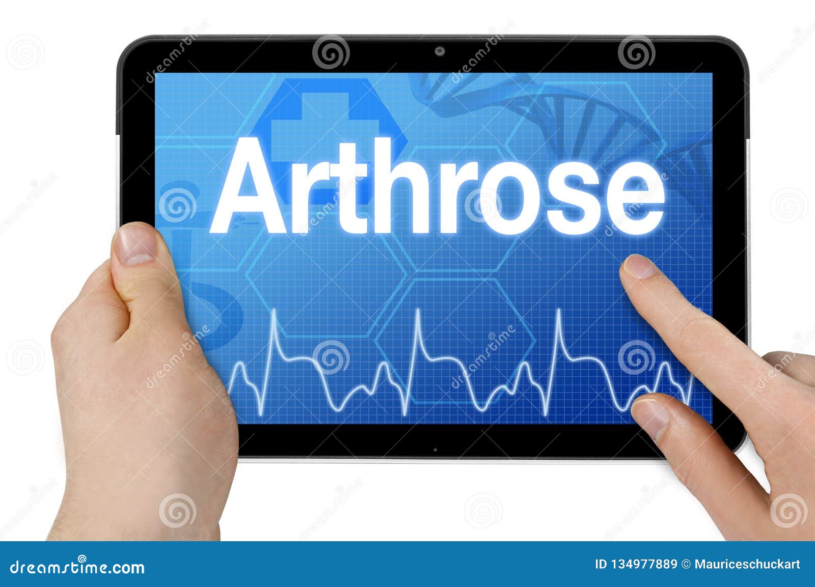 Tablet Computer with the German Word for Arthrosis - Arthrose Stock ...