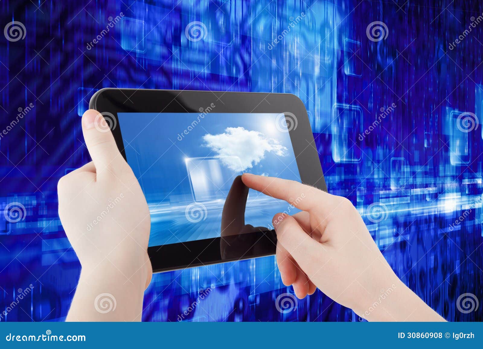 Tablet computer in hands stock photo. Image of concept - 30860908