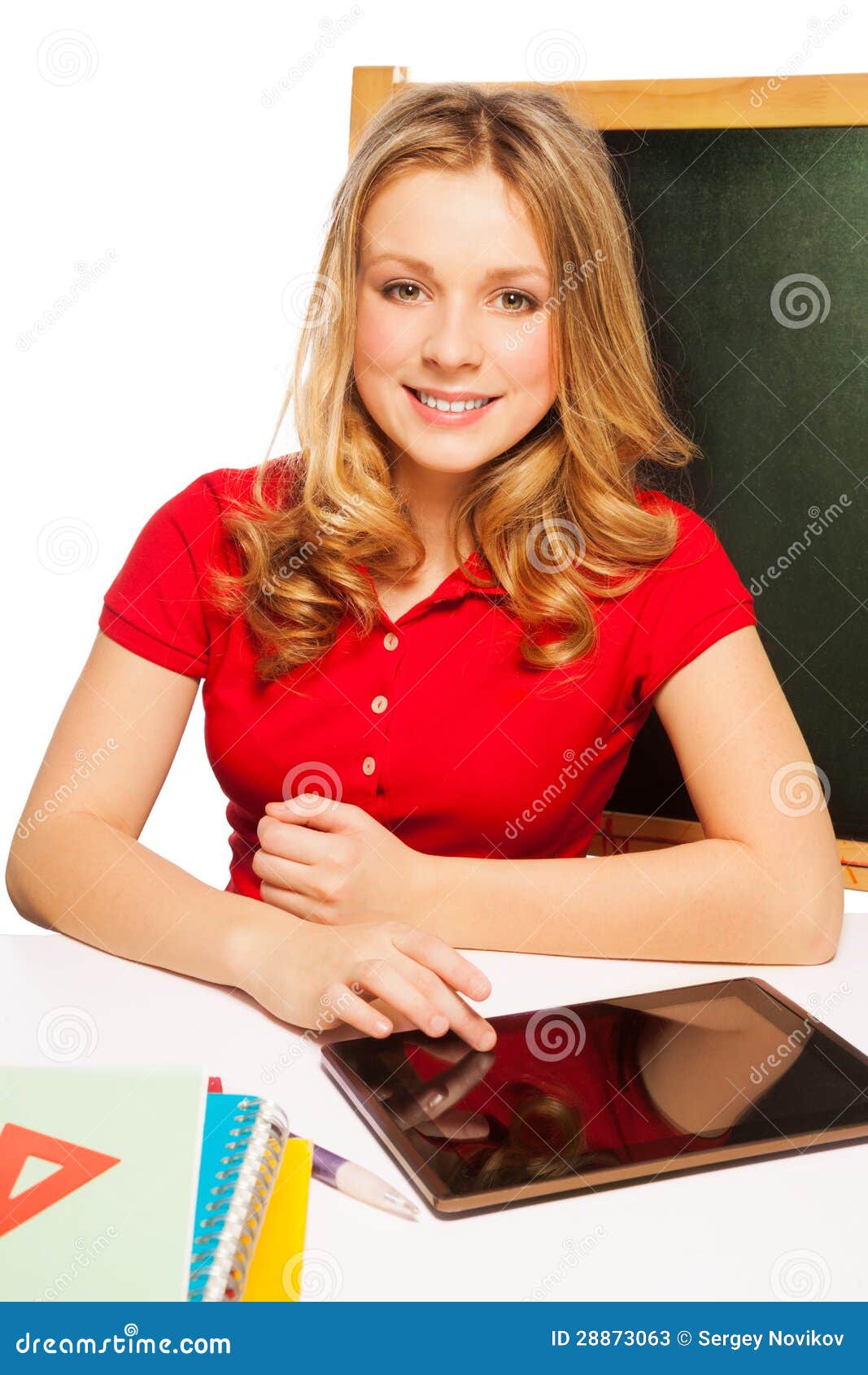 Tablet Computer and Homework Stock Image - Image of learn, children ...