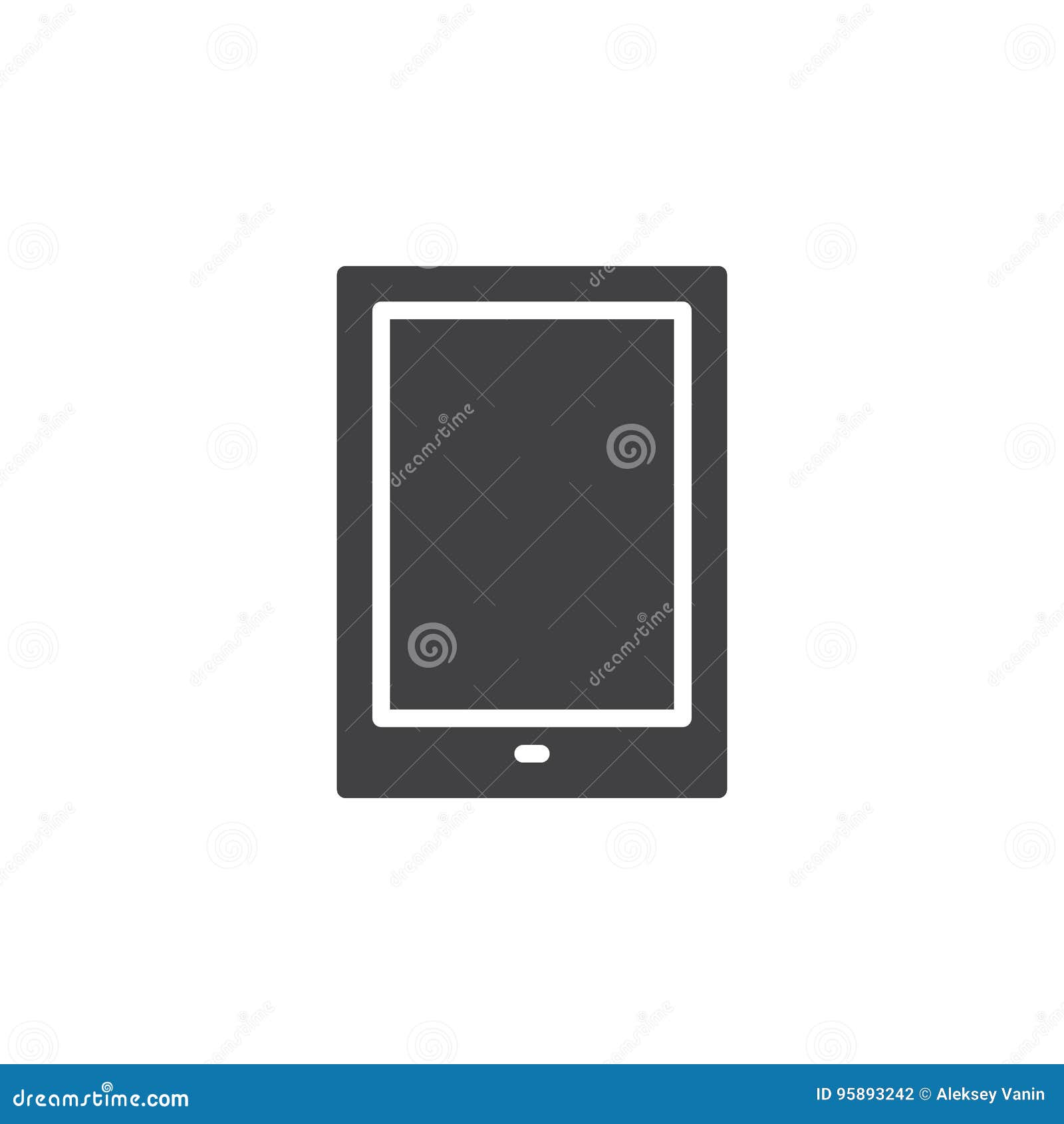 Tablet Computer Icon Vector, Filled Flat Sign, Solid Pictogram Isolated ...