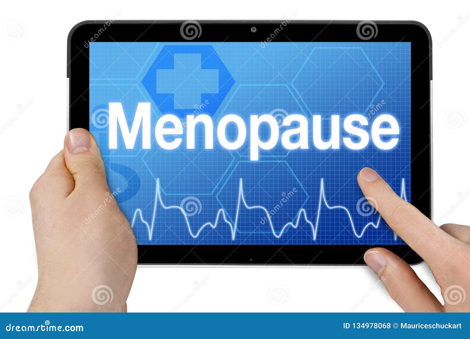 Tablet Computer with Menopause Stock Photo - Image of hormone, concept ...