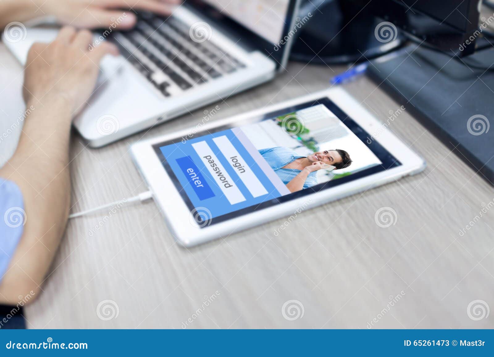 Tablet Computer Mobile Application Developer Stock Image Image Of Code Computer 65261473