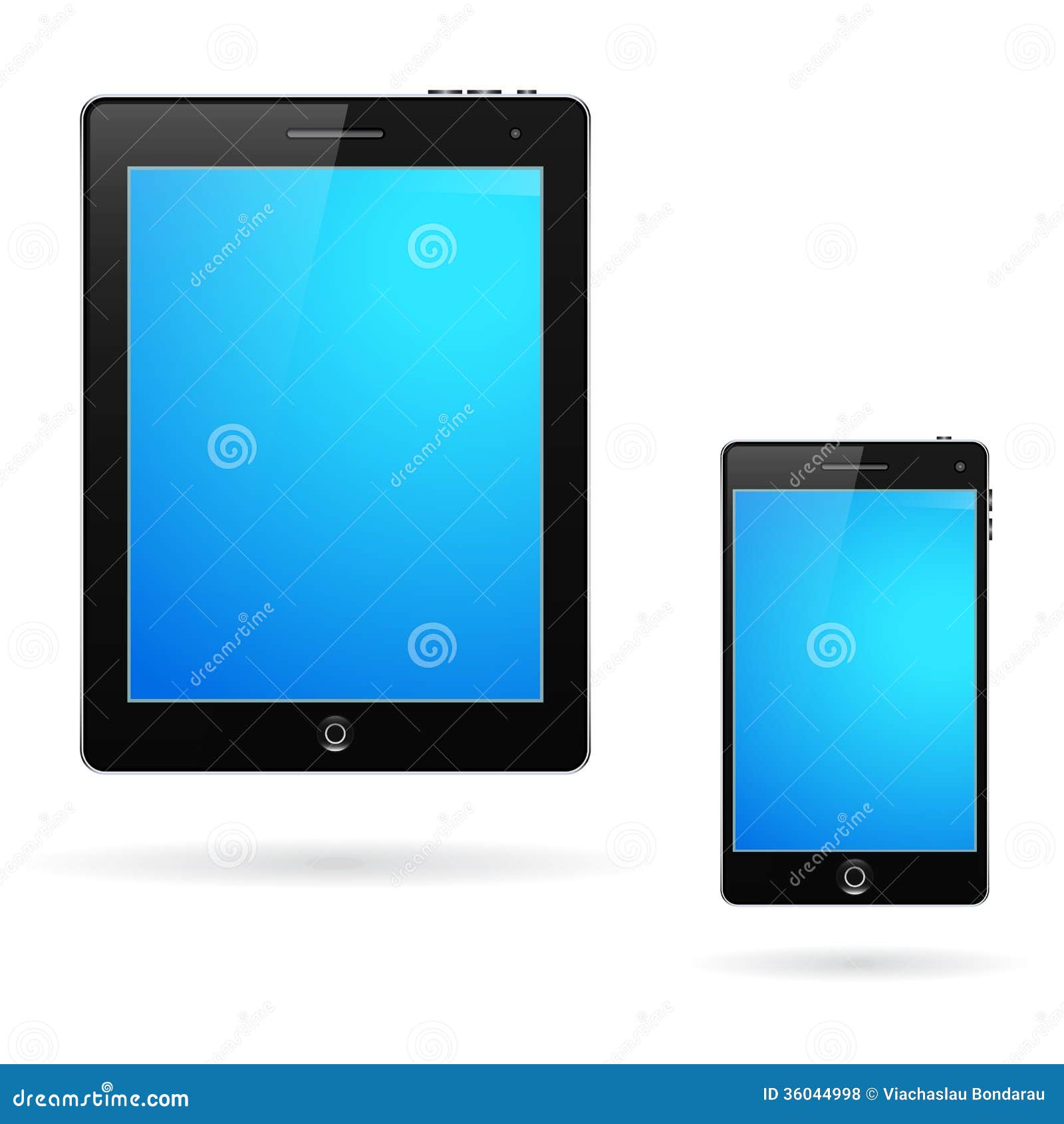 Tablet Computer and Mobile Phone Stock Vector - Illustration of ...