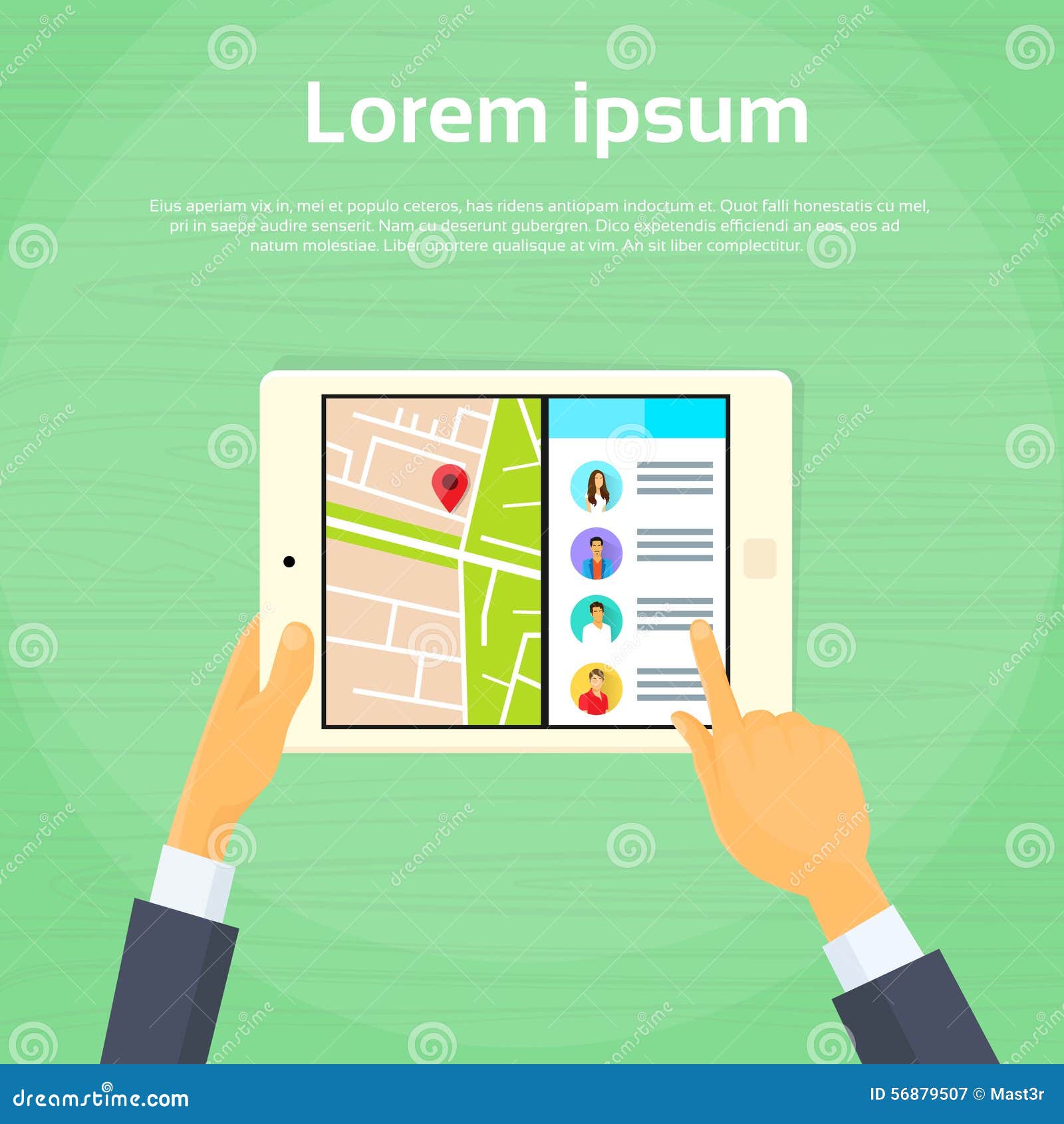 Tablet Computer New Multitasking Split Screen Stock Vector ...