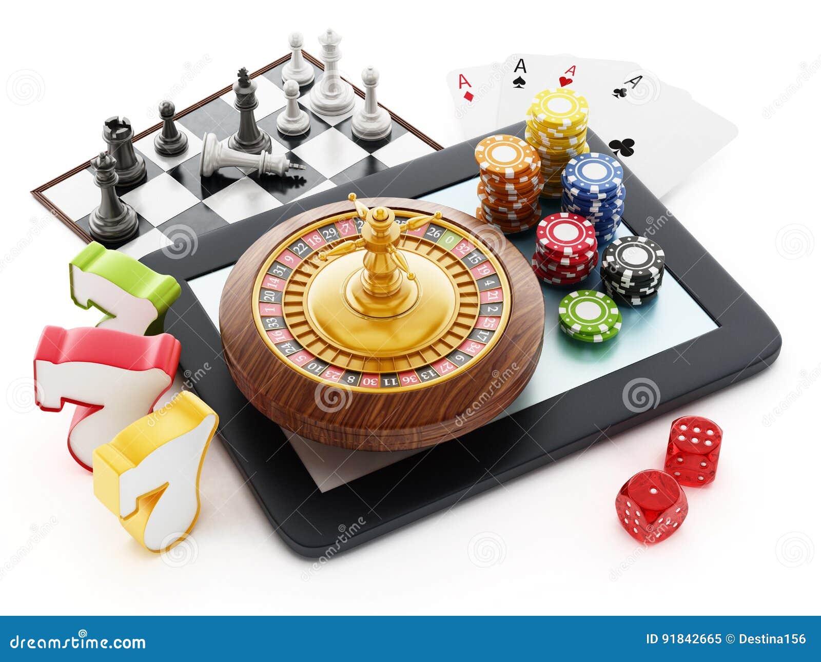 Roulette And Chips Banner Royalty-Free Stock Photo | CartoonDealer.com ...