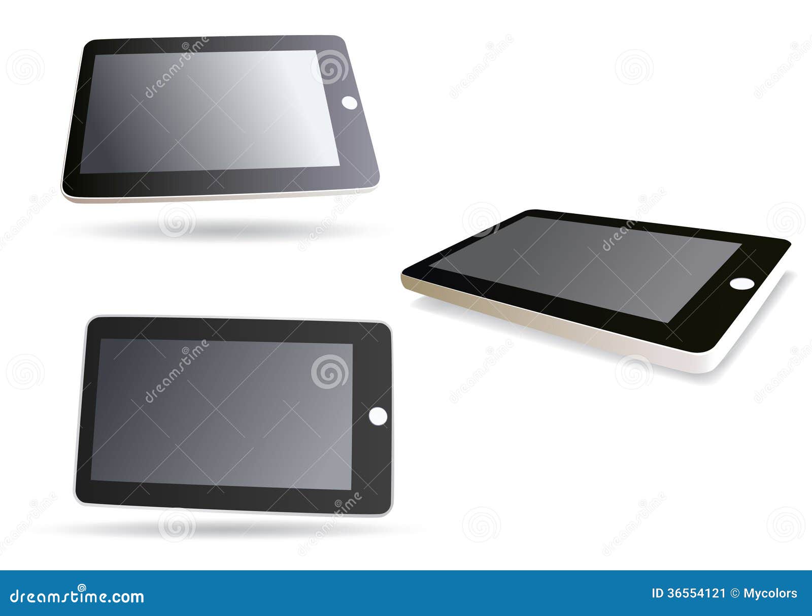 Tablet Computer - Vector Set Stock Vector - Illustration of ...
