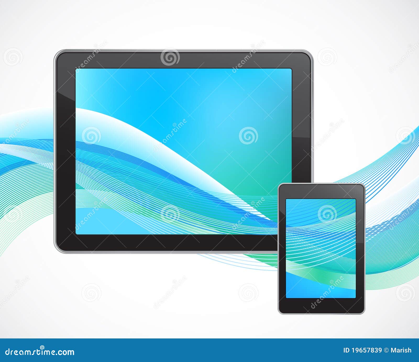 Tablet Computer with Smart Phone Stock Vector - Illustration of icon ...