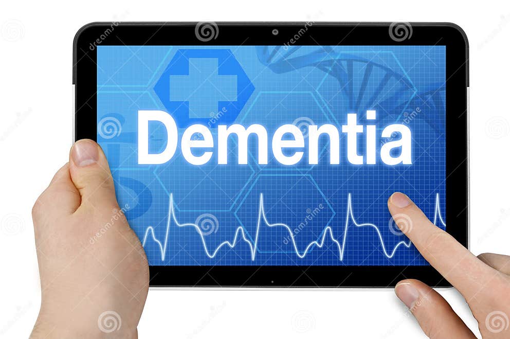 Tablet Computer with Touchscreen and Dementia Stock Image - Image of ...