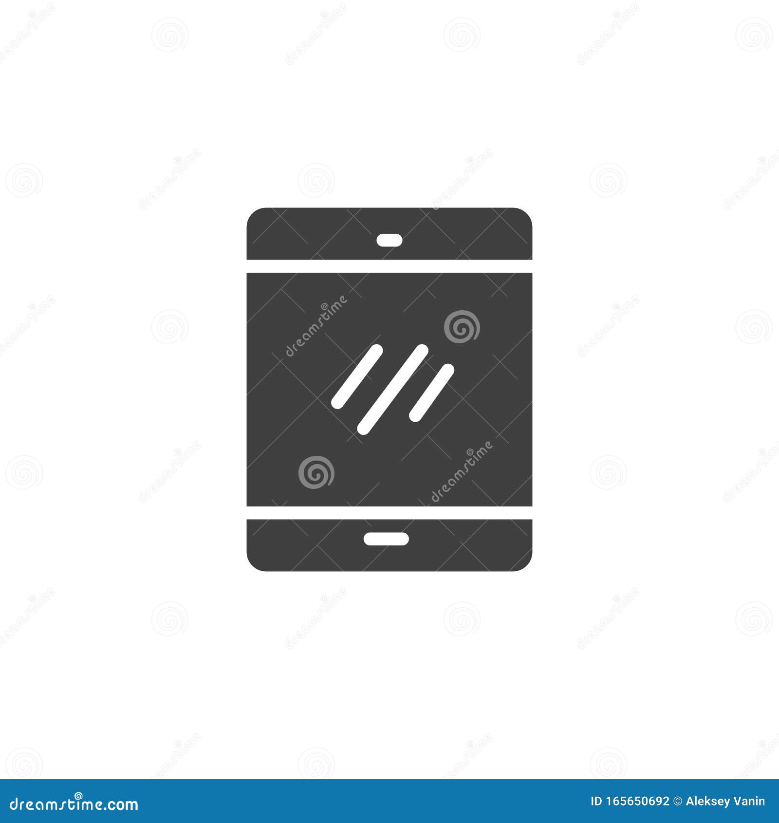 Tablet Computer Vector Icon Stock Vector - Illustration of single ...