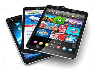 Tablet computers stock illustration. Illustration of media - 45284909