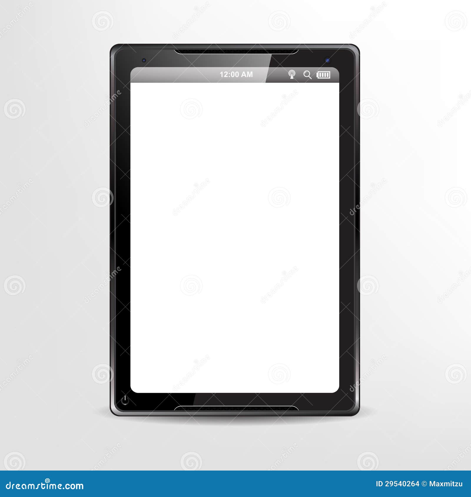 Tablet Concept with Blank Screen Stock Vector - Illustration of black ...