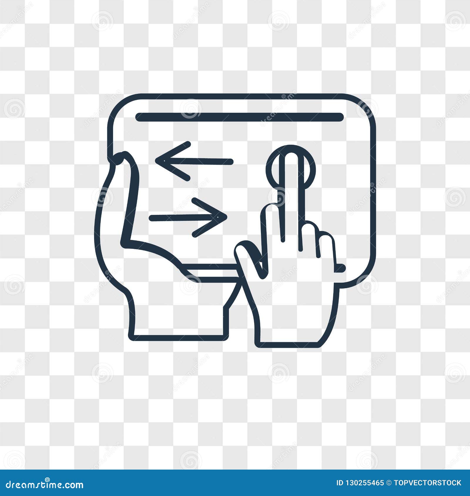 Tablet Concept Vector Linear Icon Isolated on Transparent Background ...