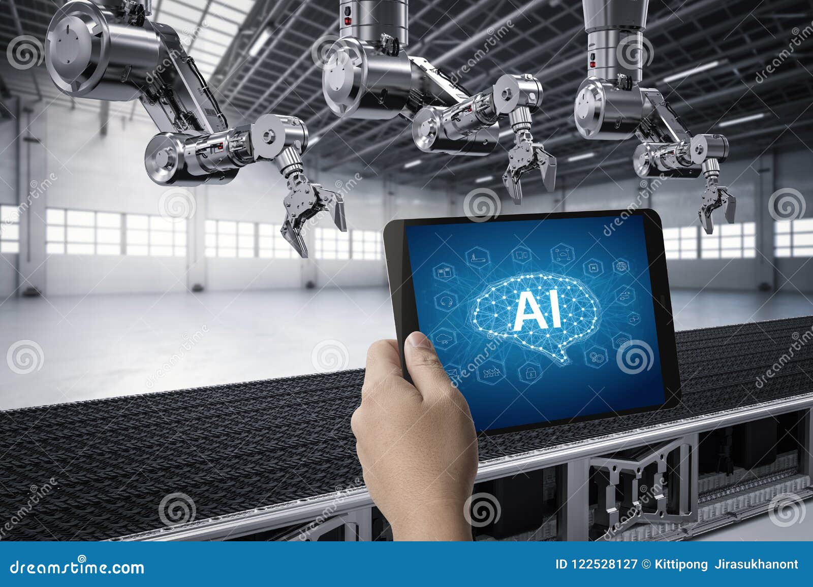 Tablet control ai stock image. Image of tablet, electronic - 122528127