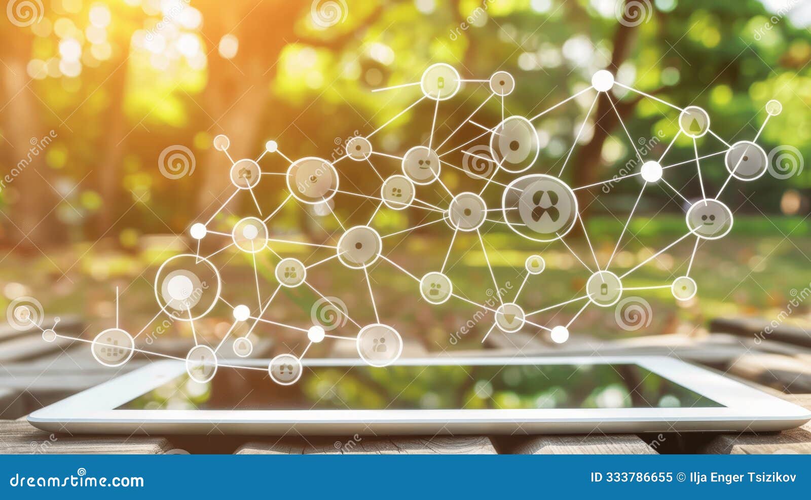 Tablet with Corporate Event Logo on Learning Platform for Professional ...