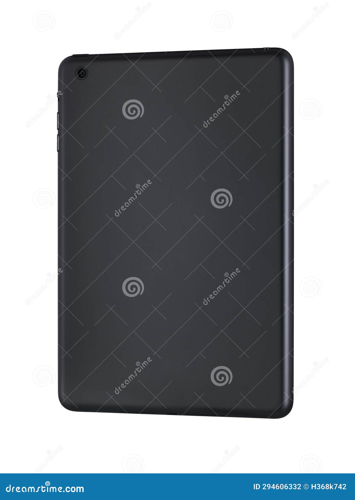 Tablet Device Back Side. White Background. Perspective. Portable ...