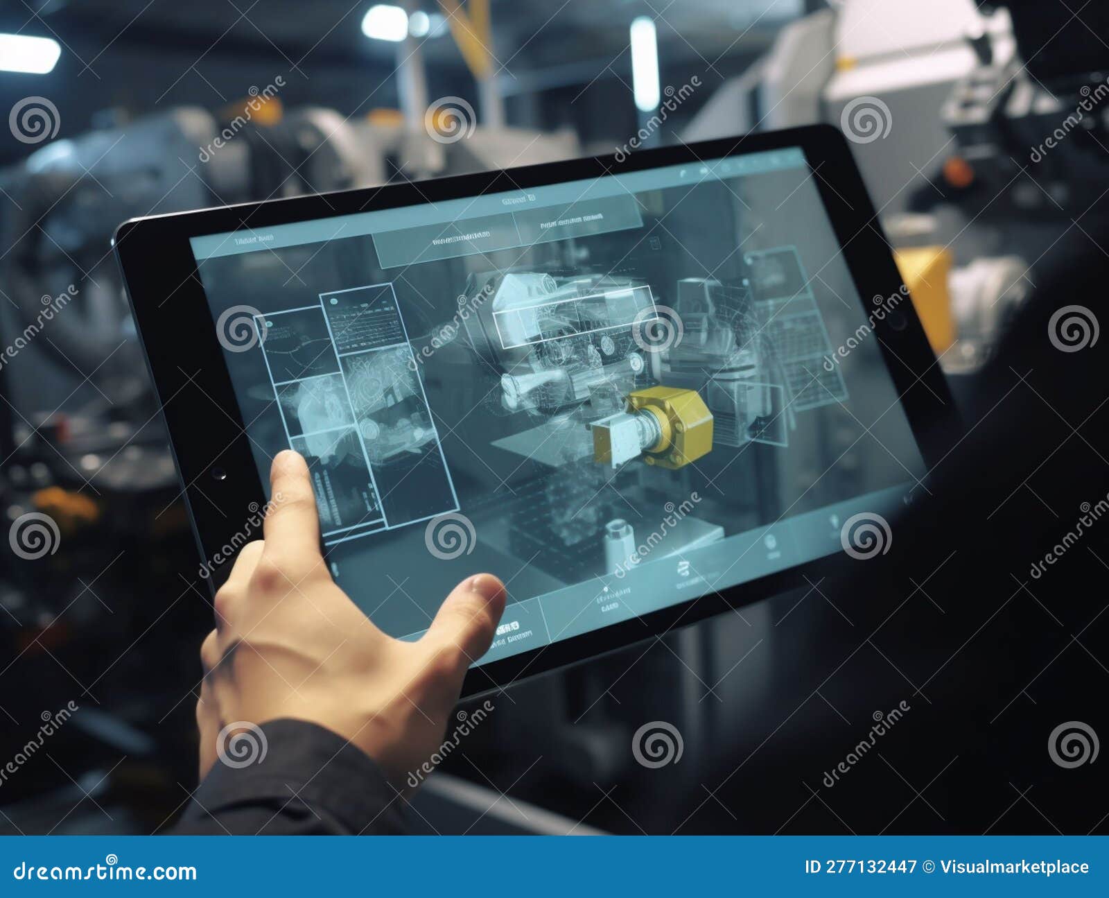 Augmented Reality for Industrial Maintenance Stock Illustration ...