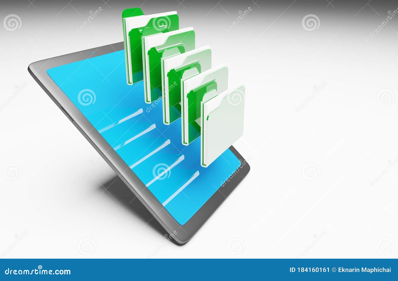 Tablet Device File and Folder Management Stock Illustration ...