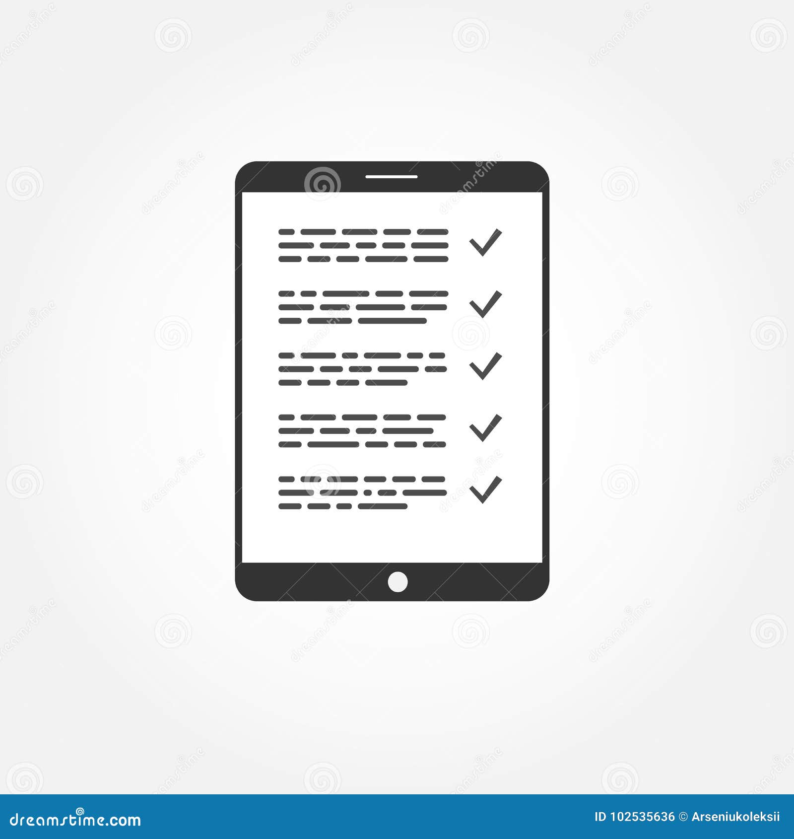 Tablet device icon stock vector. Illustration of page - 102535636