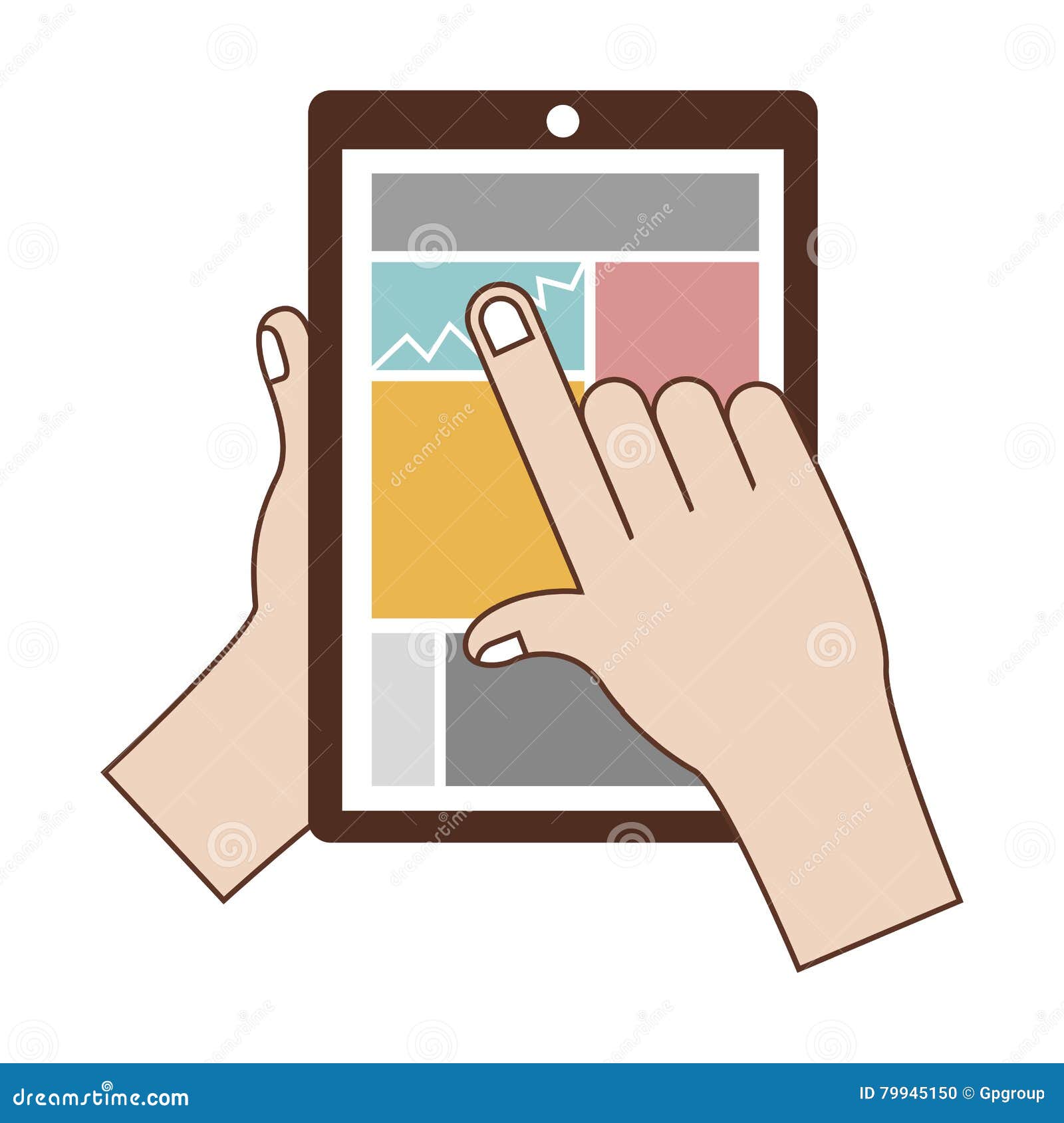 Tablet device icon stock vector. Illustration of display - 79945150
