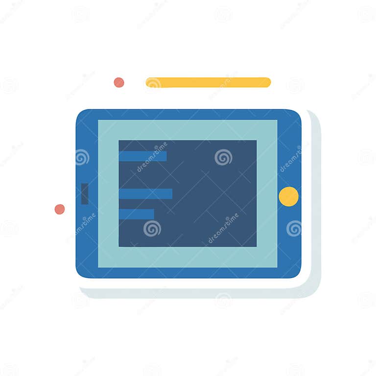 Tablet Device Icon stock vector. Illustration of outline - 351934745