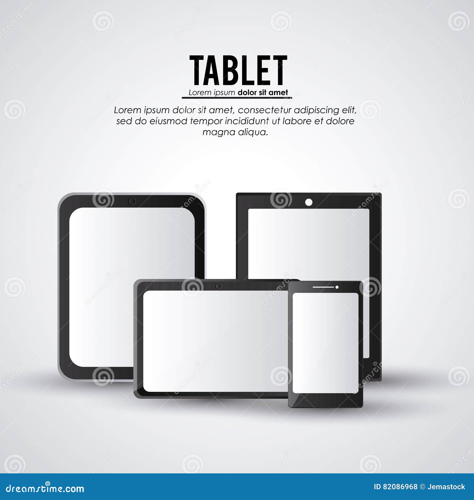 Tablet Device Technology Design Stock Vector - Illustration of ...
