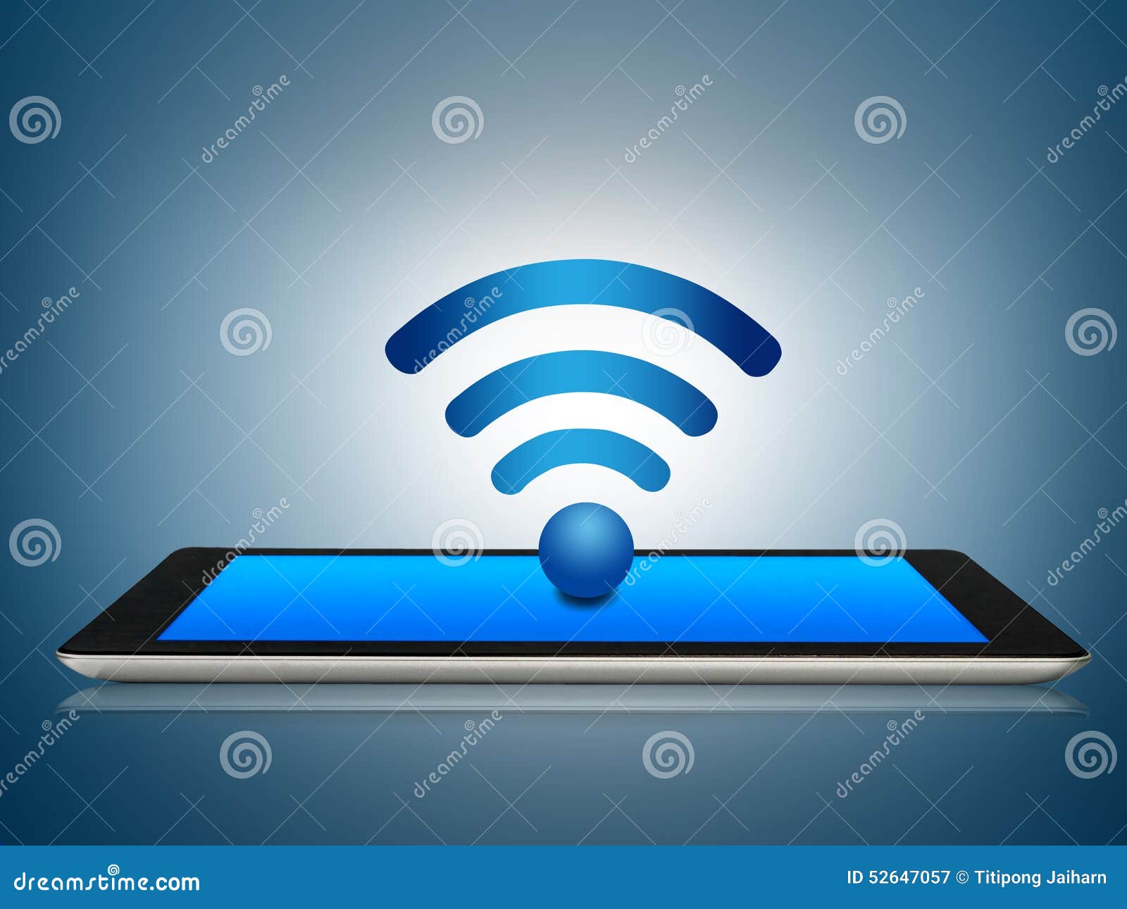 Tablet Device with WiFi Pop Up. Stock Illustration - Illustration of ...