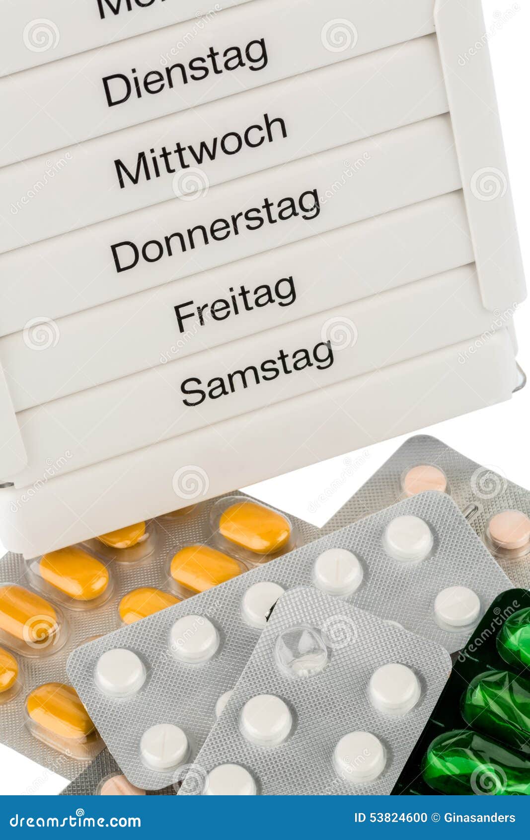 Tablet Dispenser and Tablets Stock Photo - Image of pharmacy ...