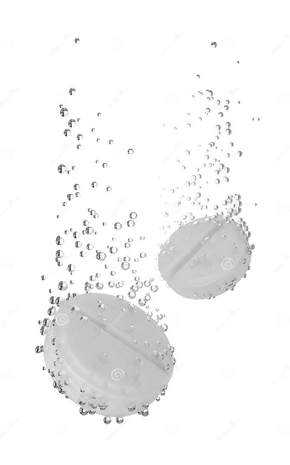 Tablet Dissolving in Water. Stock Illustration - Illustration of motion ...