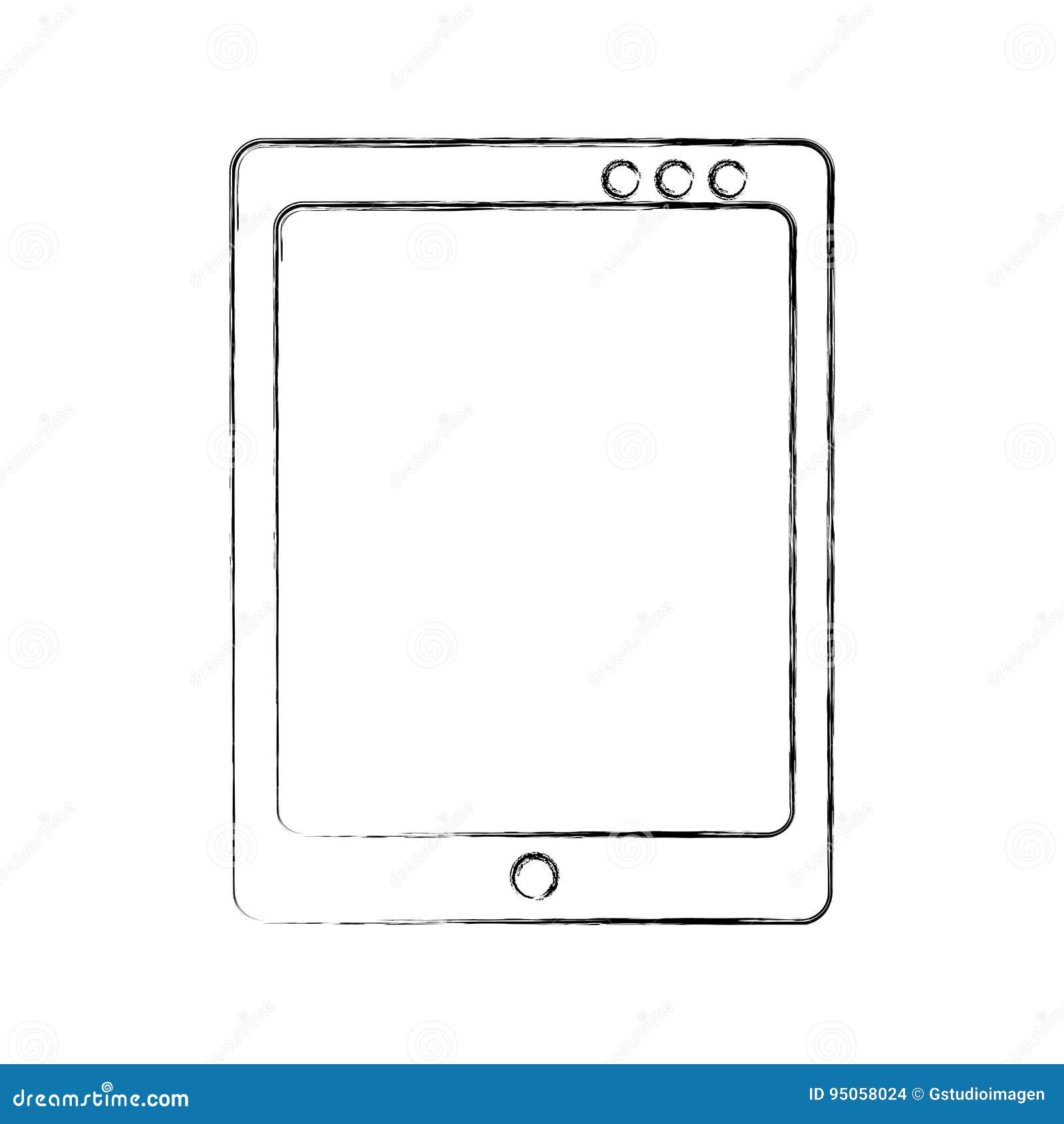 Tablet drawing work stock vector. Illustration of occupation - 95058024