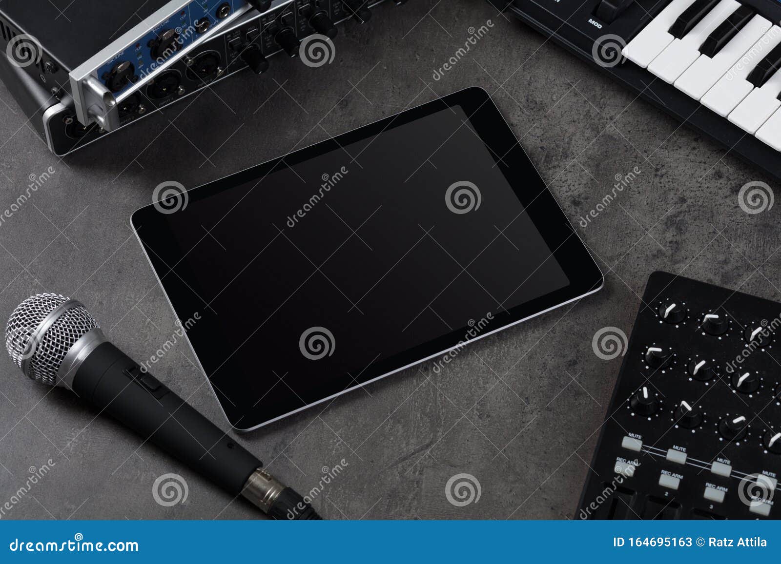 Tablet and Electronic Music Instruments Stock Image - Image of disk ...