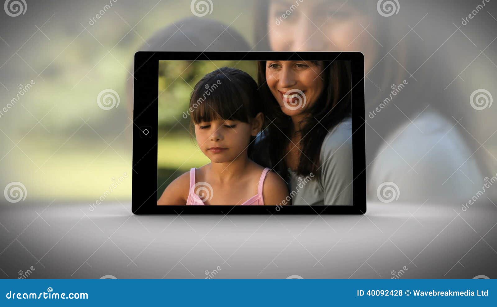 Tablet Filming Family in Different Locations Stock Footage - Video of ...