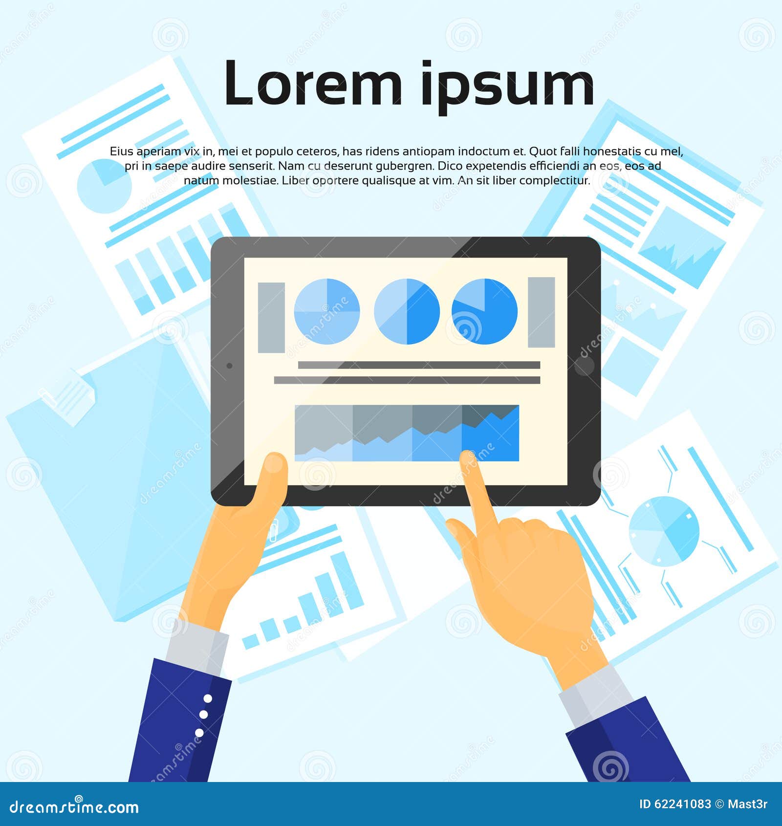 Tablet Finance Chart Business Man Hand Touch Screen Finger, Documents ...