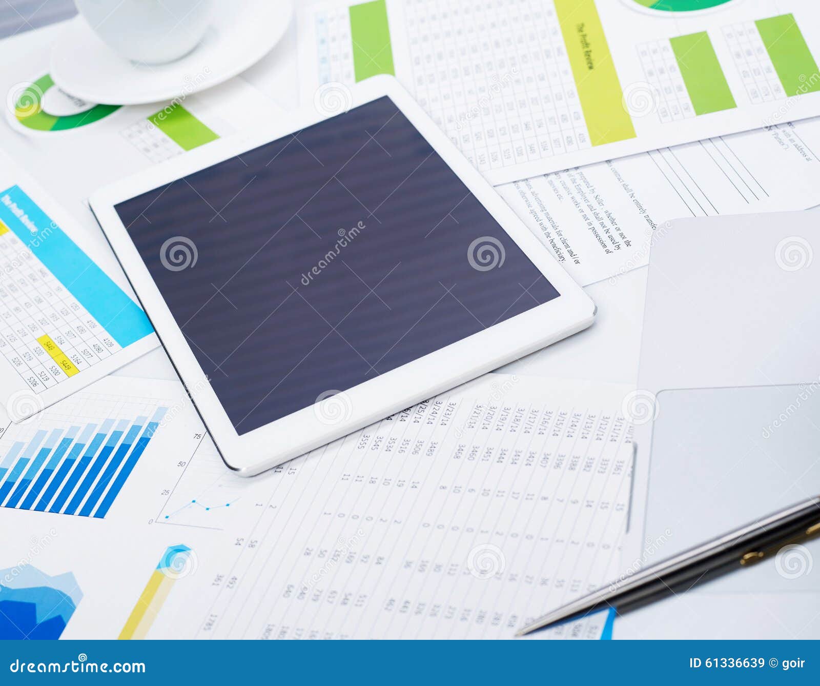 Tablet and Financial Papers Stock Image - Image of examining, financial ...