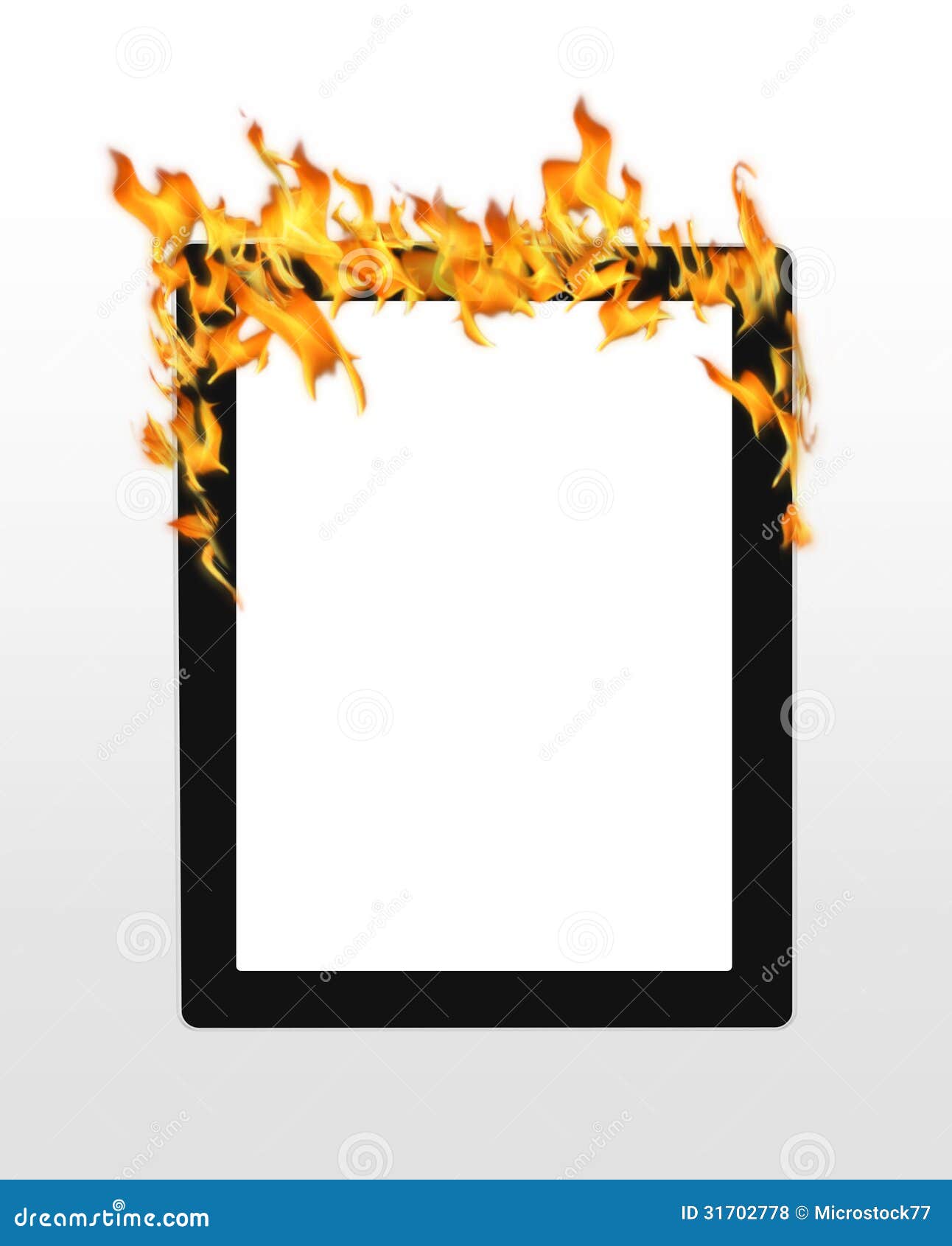 Tablet fire stock illustration. Illustration of fireplace - 31702778