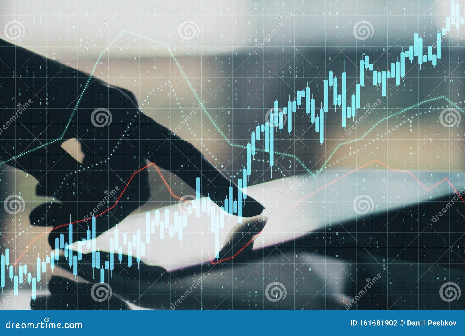 Tablet with forex chart stock photo. Image of increase - 161681902