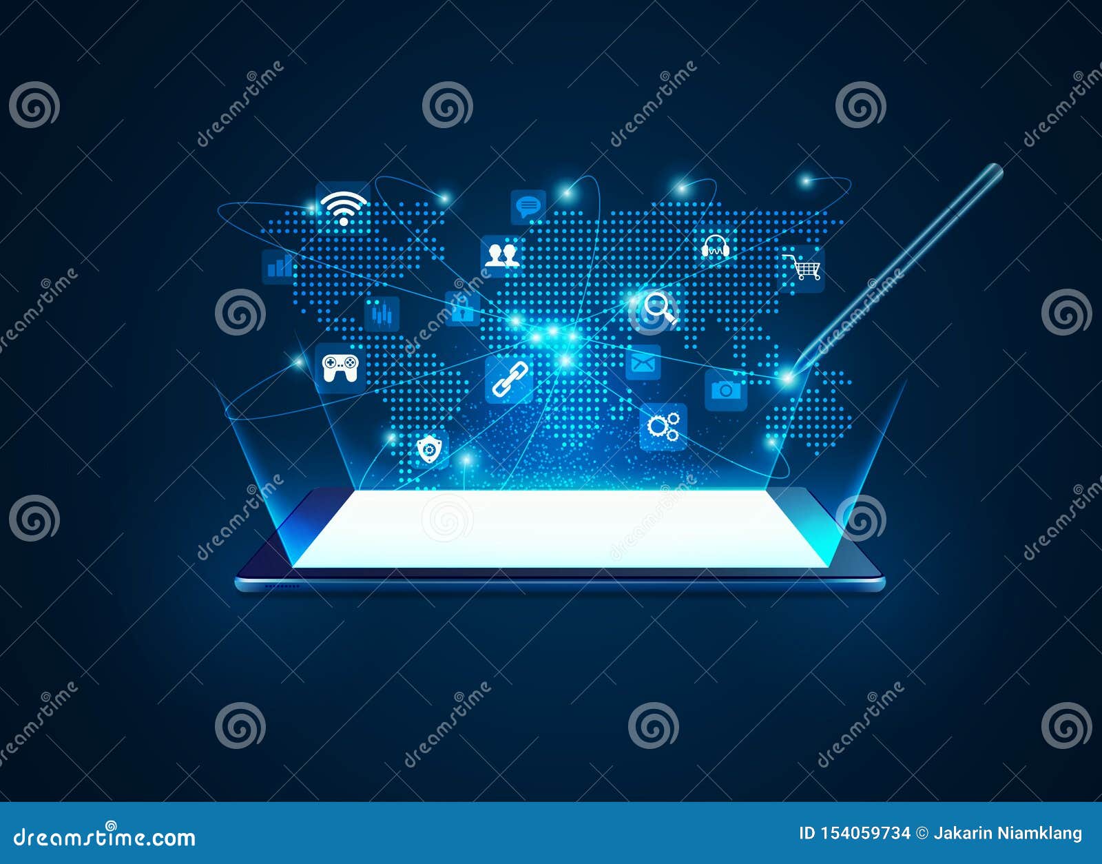 Tablet future stock vector. Illustration of information - 154059734
