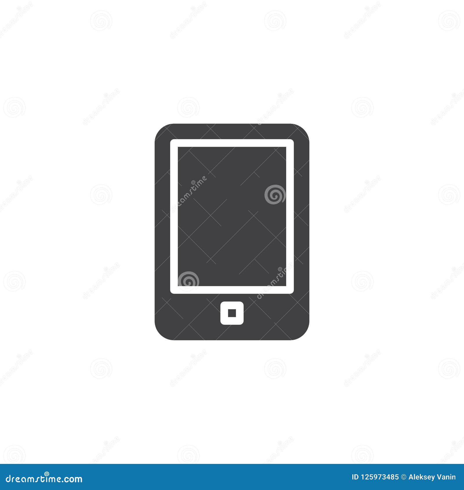 Tablet Gadget vector icon stock vector. Illustration of tablet - 125973485