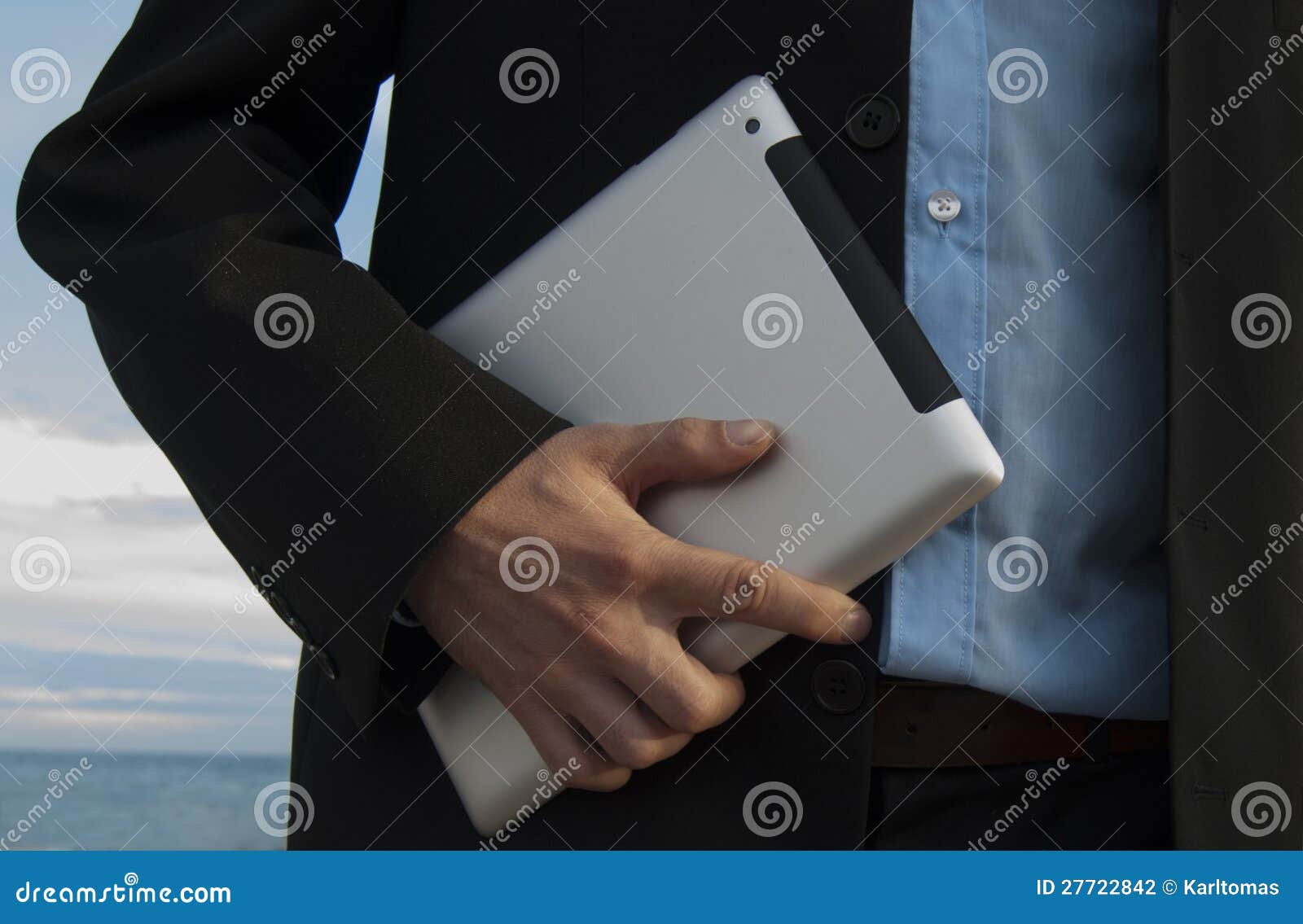 Tablet in Hand stock photo. Image of business, male, connect - 27722842