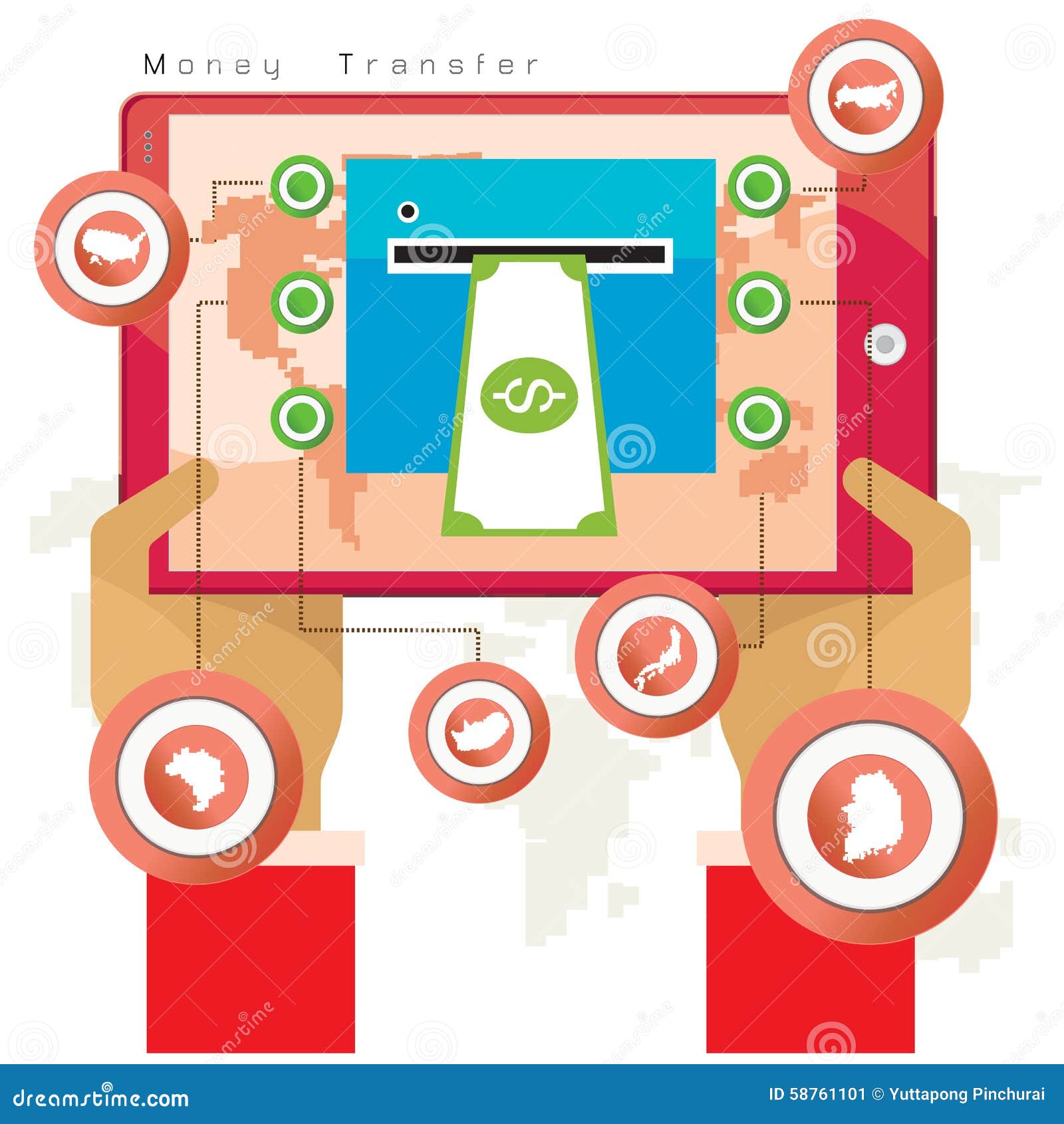 Money World Set Global Vector Earth Illustration Philanthropy ...