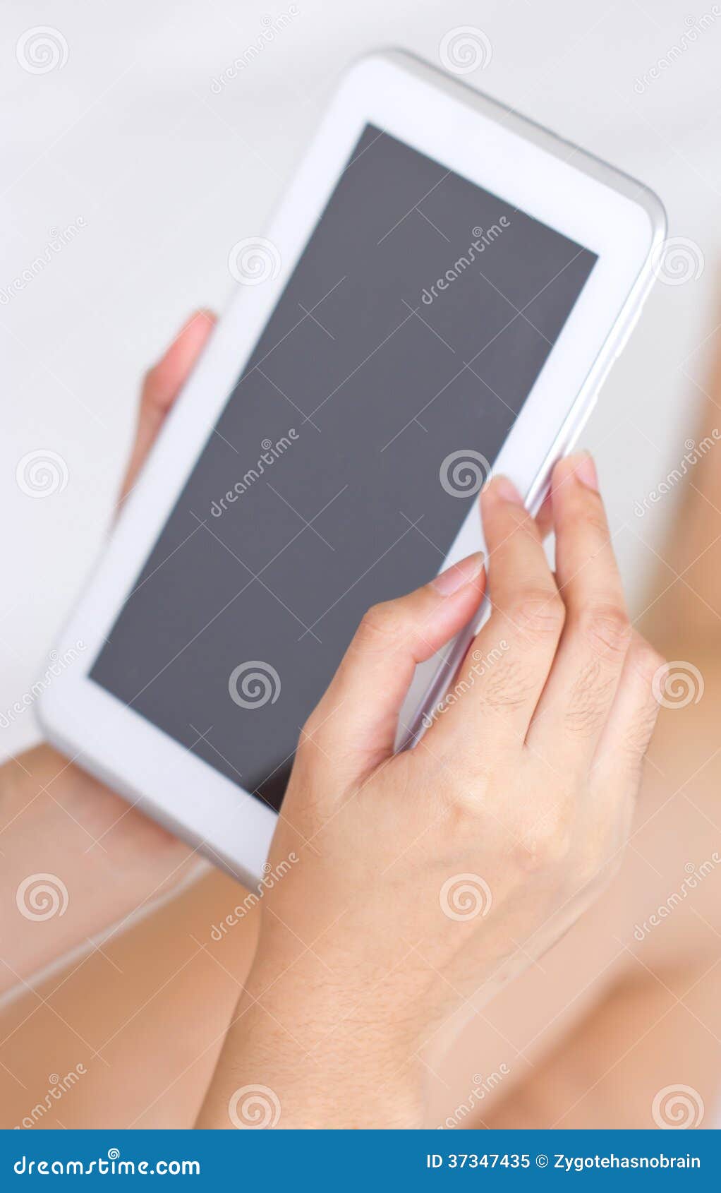 Tablet in Hand. stock image. Image of portable, person - 37347435