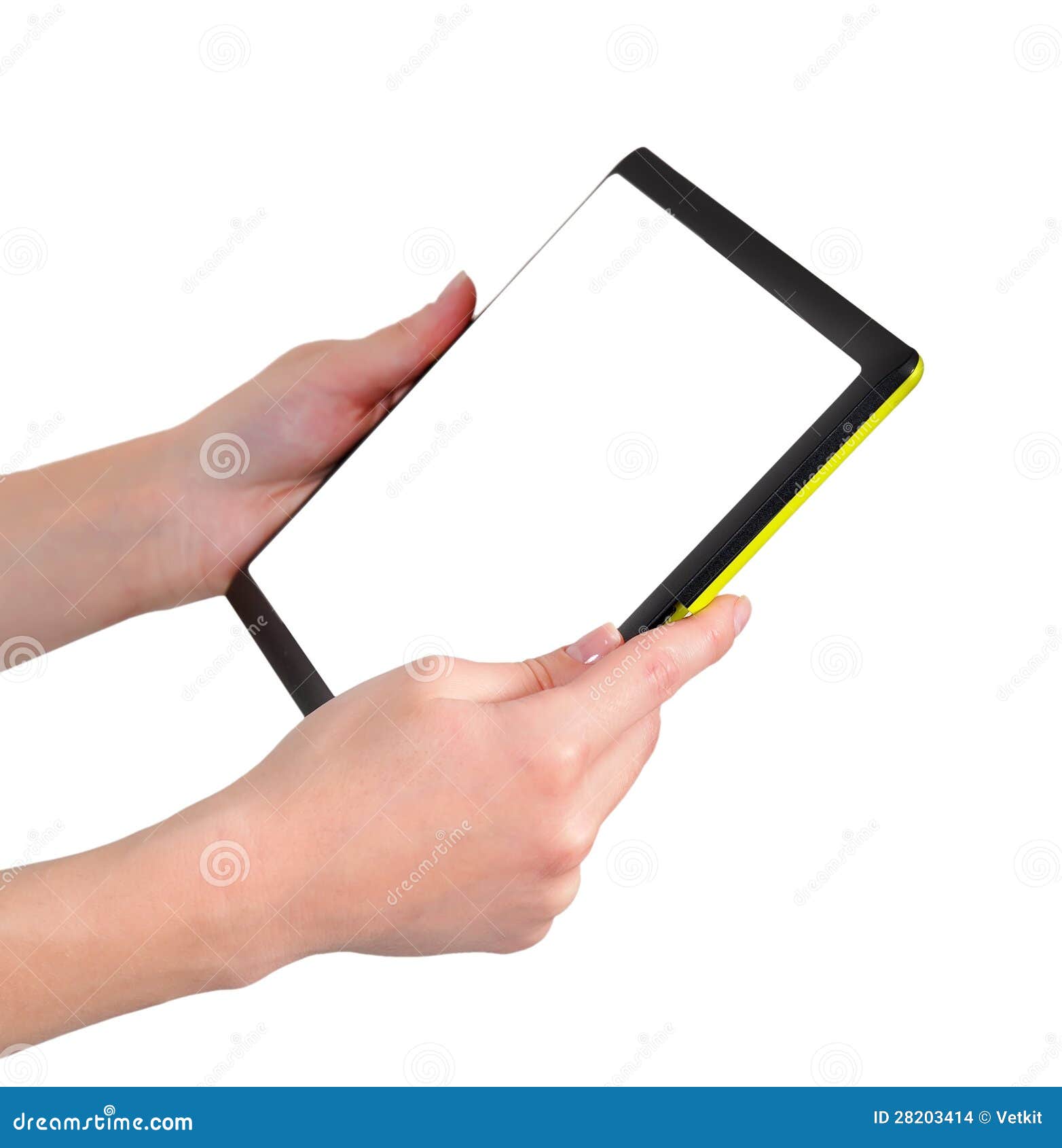 Tablet in hands stock photo. Image of empty, idea, male - 28203414