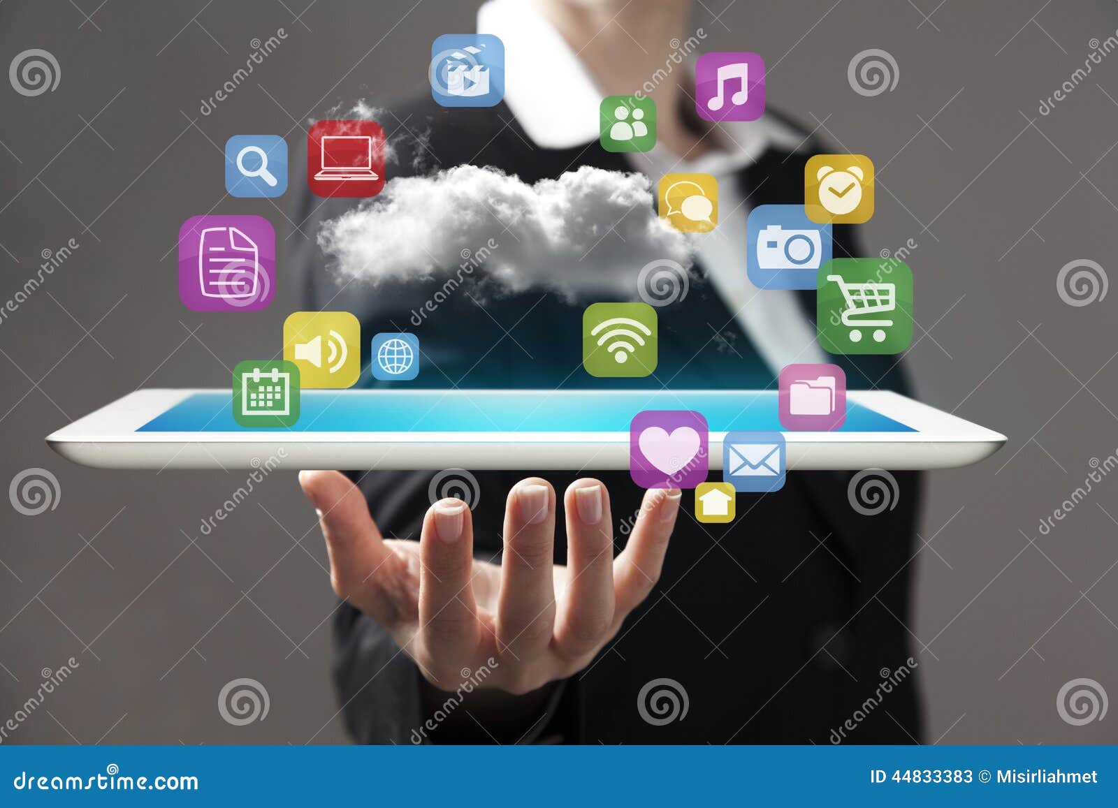 Tablet in hands stock image. Image of connection, holding - 44833383