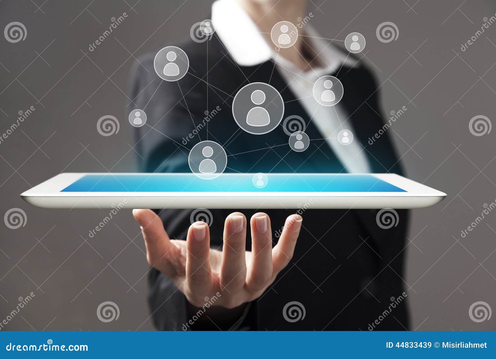 Tablet in hands stock image. Image of head, businessman - 44833439
