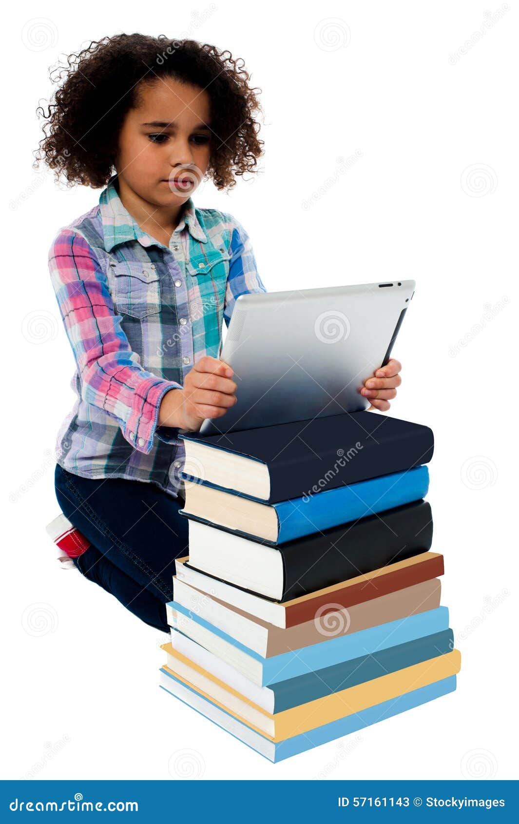 Tablet Help Me To Learn More. Stock Image - Image of looking, preschool ...