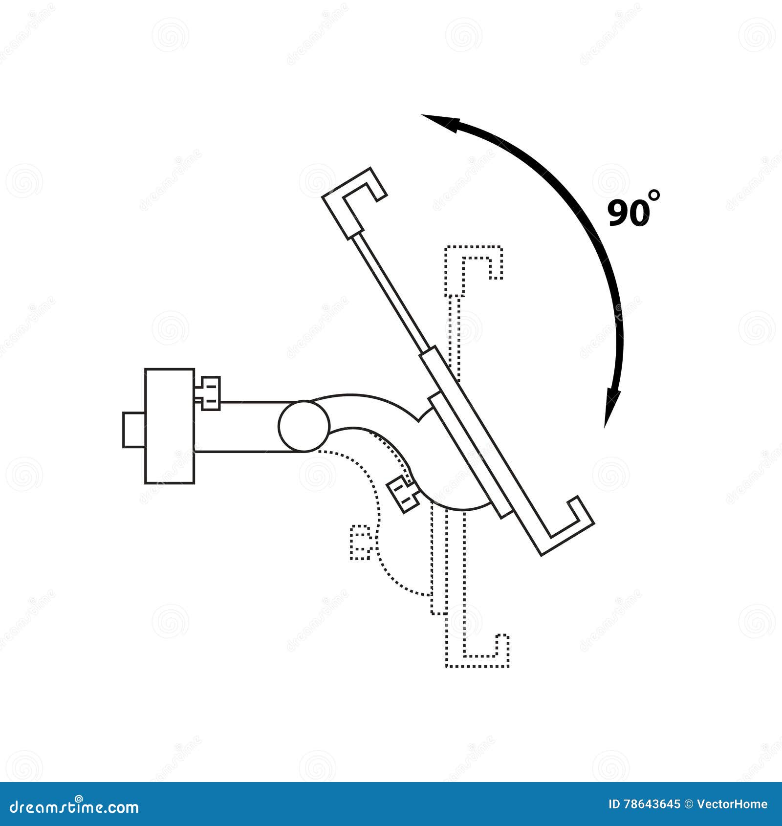 Tablet Holder Illustration - How To Use - Vector Illustration. Stock ...