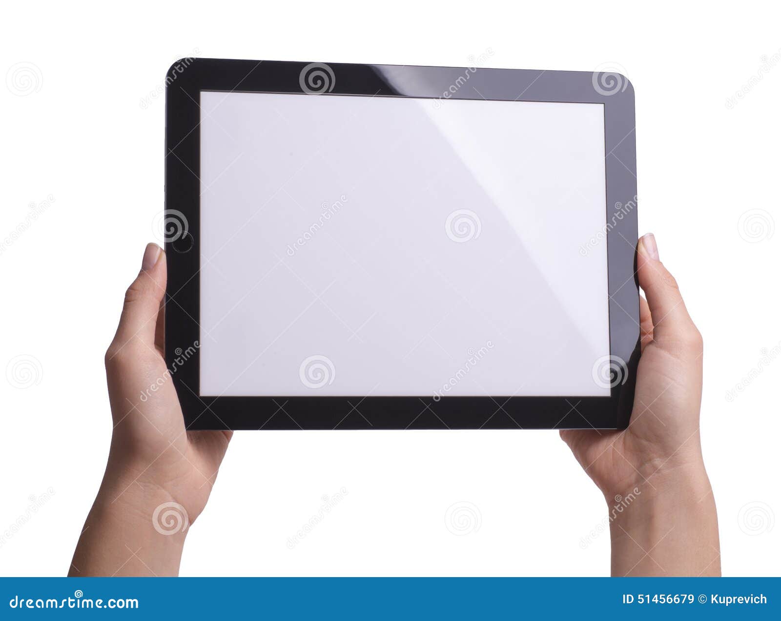 Tablet holding in hand stock image. Image of ipad, digital - 51456679