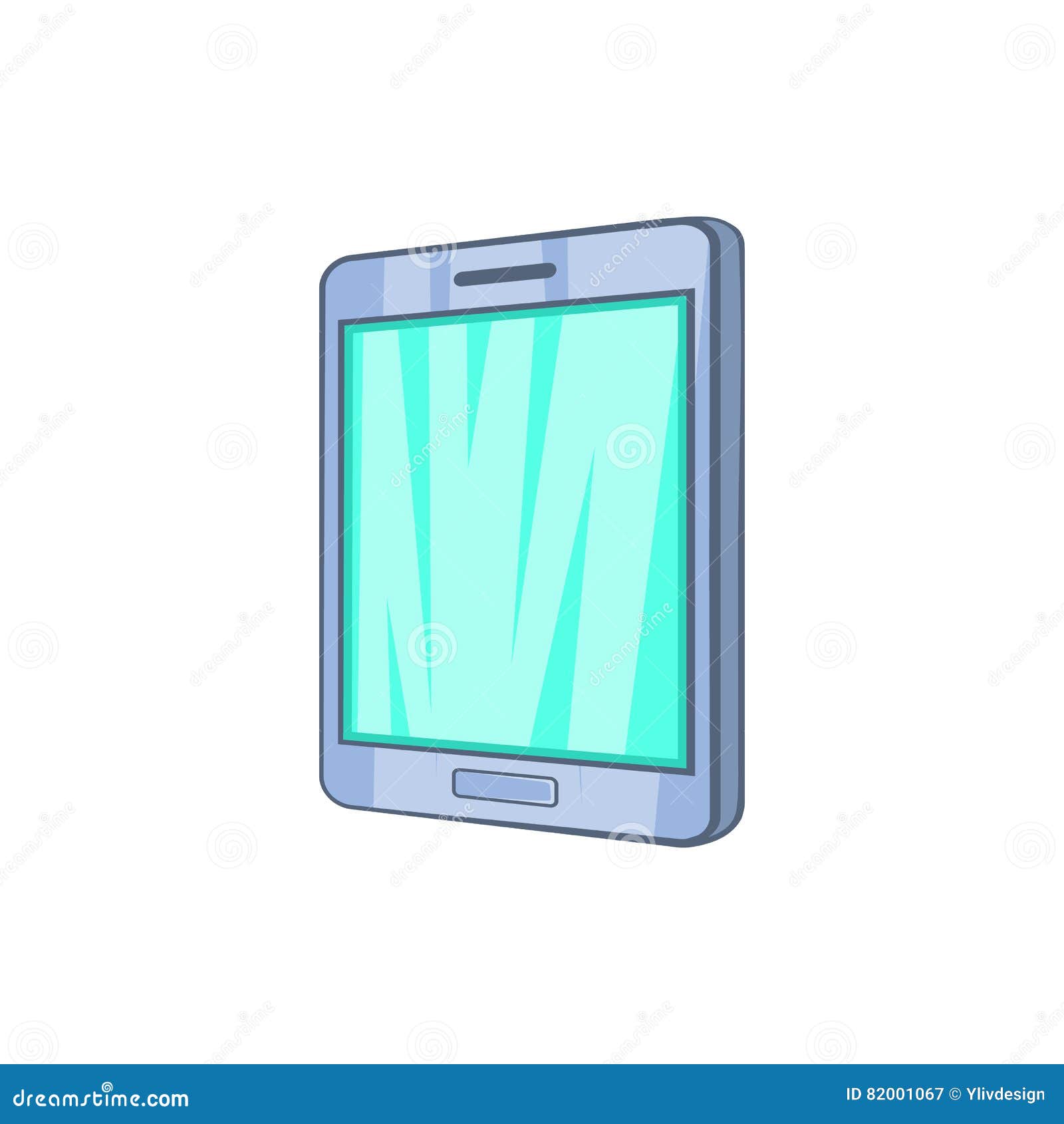 Tablet icon, cartoon style stock vector. Illustration of phone - 82001067