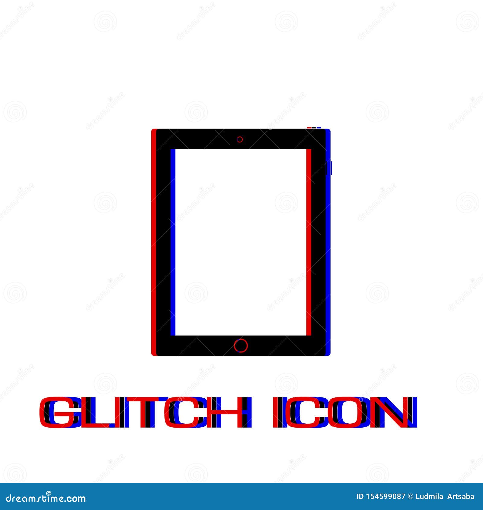 Tablet icon flat stock illustration. Illustration of website - 154599087