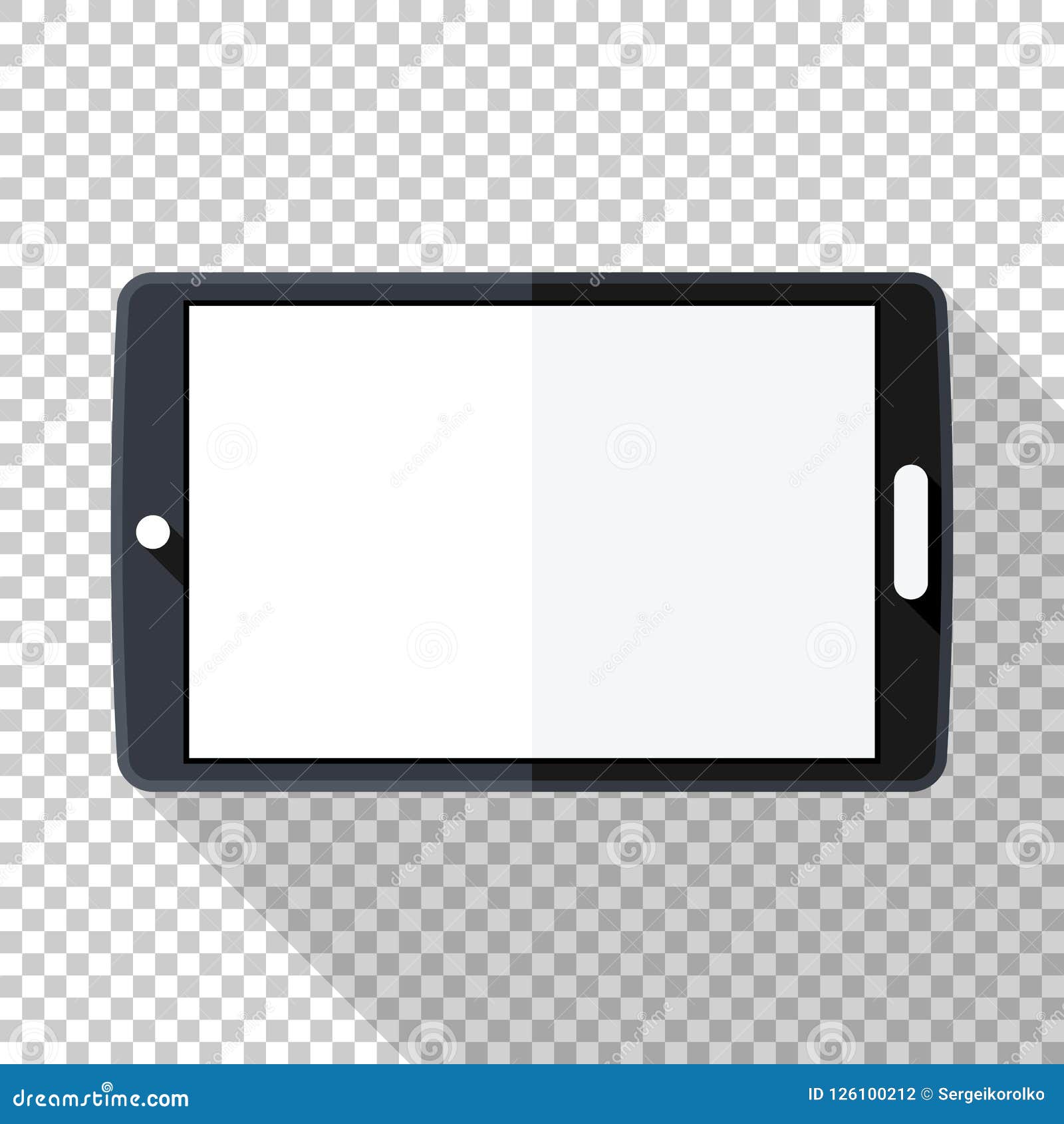 Tablet Icon in Flat Style on Transparent Background Stock Vector ...